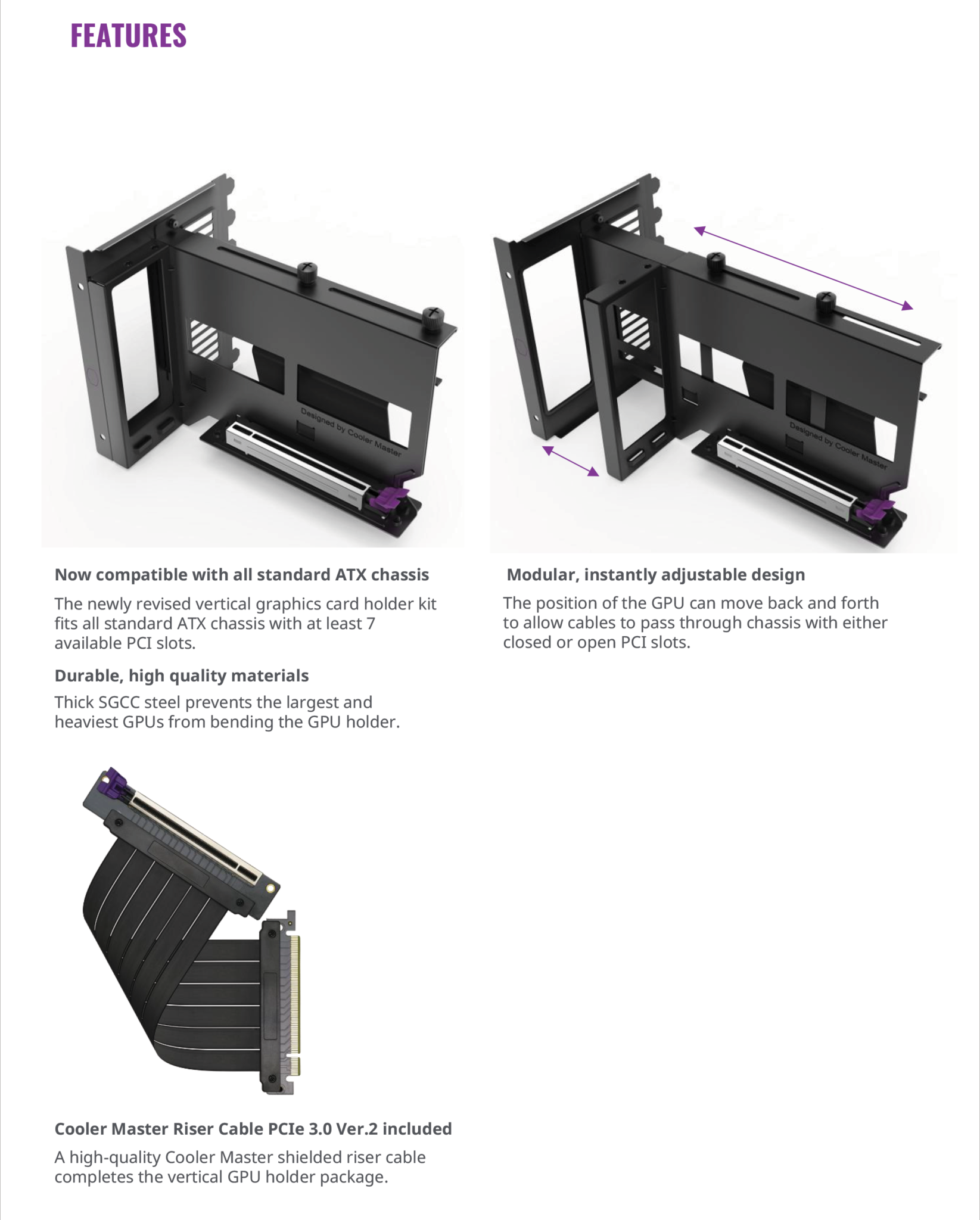 Cooler Master Universal Vertical GPU Holder Kit Ver.2 – Ban Leong Chin ...