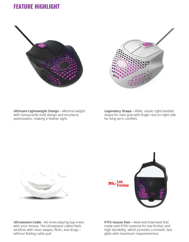 Cooler Master MM720 RGB Gaming Mouse White Glossy – Ban Leong Chin ...