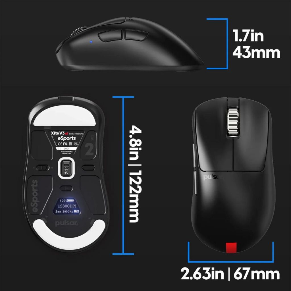 เมาส์ [MOUSE] Pulsar Xlite V3 eS Wireless Gaming Mouse – Ban Leong Chin ...